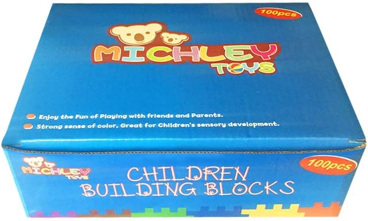 MICHLEY Toddler Toys Number Blocks Big Particle Plastic Smooth 100 PCS Building Blocks Splicing intersting Puzzle Play Toys for Kids 3+