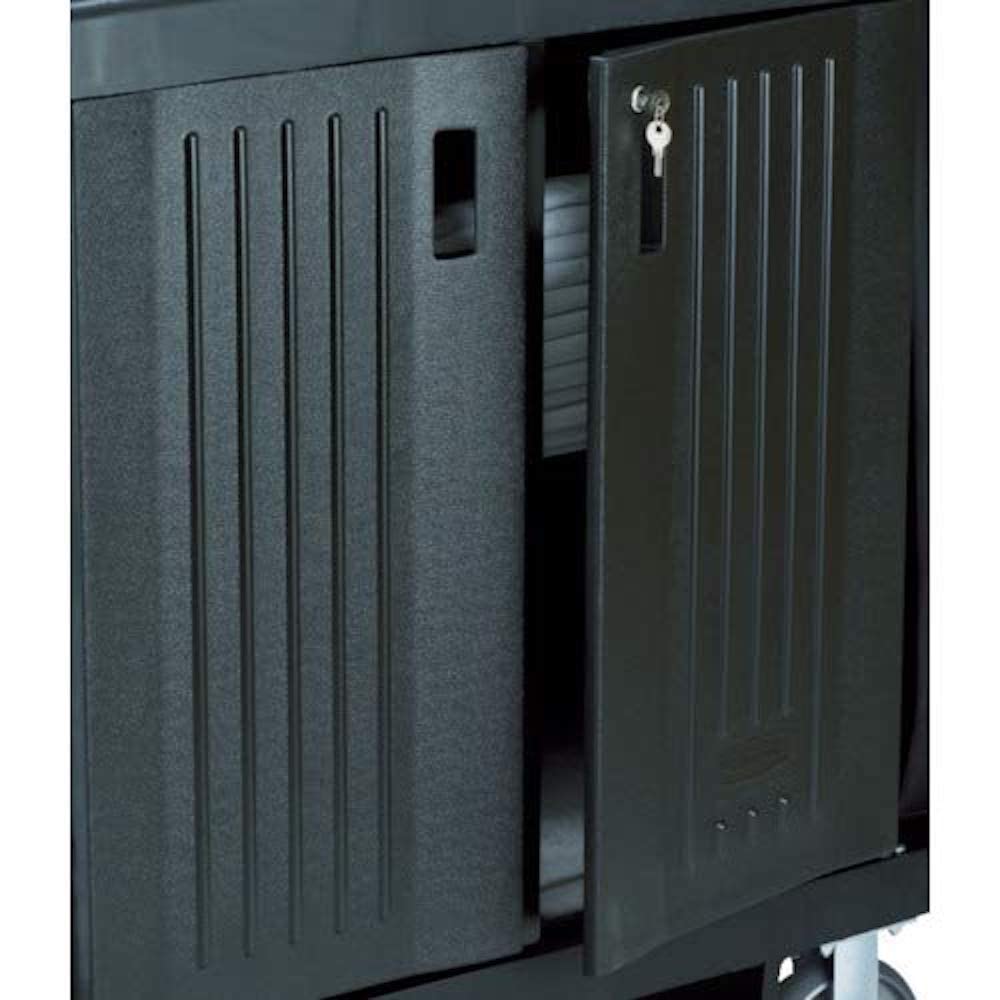 Rubbermaid Commercial Executive Series Locking Door Kit for Full Size and Compact Housekeeping Carts, Black