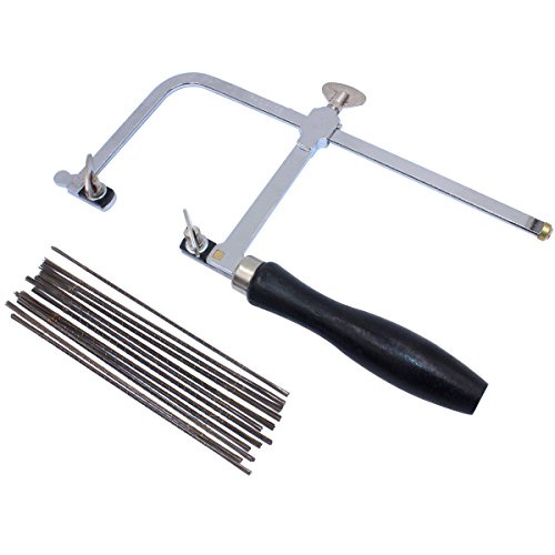 NIUPIKA Jeweler's Saw Frame Adjustable with 144 Blades Professional Jewelry Making Kit