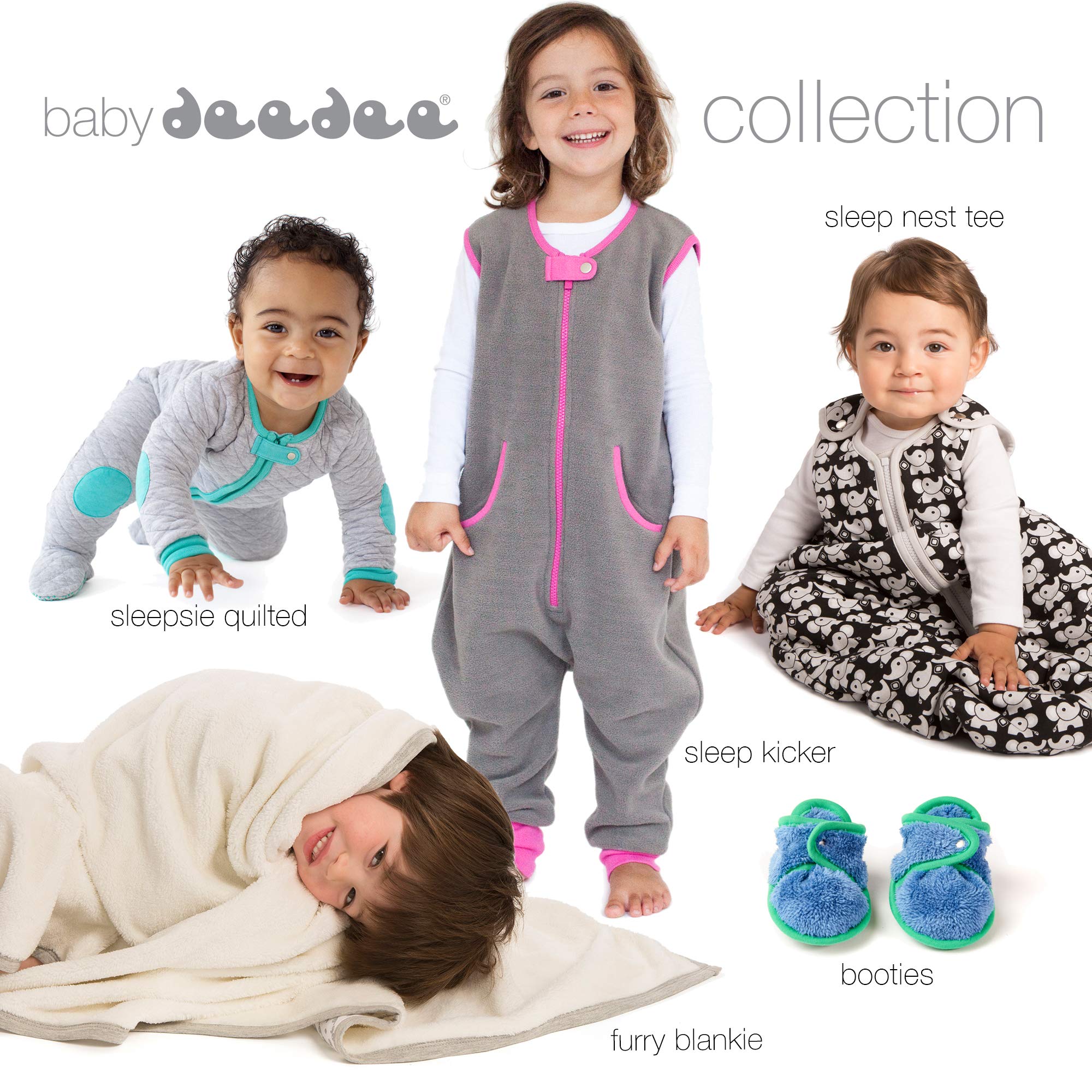 baby deedee Cotton Sleep Nest Basic Sleeping Sack, Baby Sleeping Bag Wearable Blanket, Infants and Toddlers, Deep Sea Blue, Large (18-36 Months)