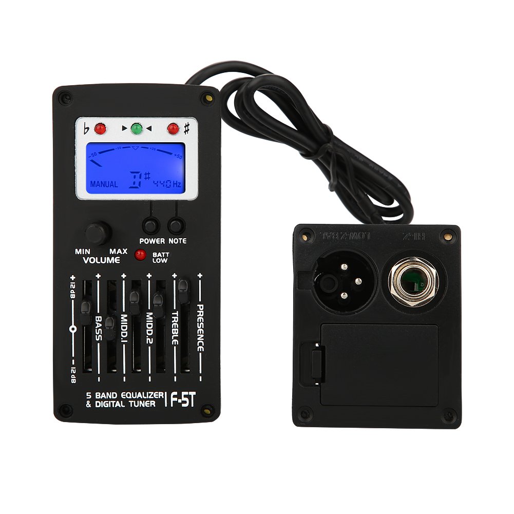 F-5T 5Band Equalizer Digital Tuner Pickup for Electric Acoustic Classic Guitar