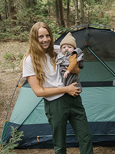 baby deedee Sleep Nest Travel Quilted Baby Sleeping Bag Sack with Sleeves, Gray Skies, Medium (6-18 Months)