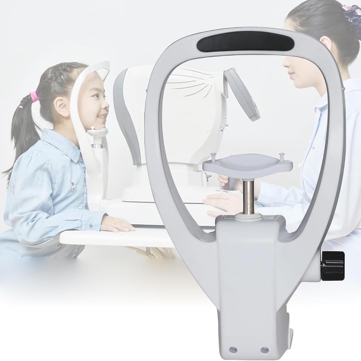 CFDZCP Optometry Lifting Chin Bracket Front Headrest Chin Ophthalmic Automatic Refractometer Support , Lifting Distance 40Mm,Durable and Rust-Proof Material, for Optical Shops Optometry Training