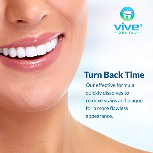 Vive Dental Retainer & Denture Tabs - Cleaner Tablets - for Mouthguard, Night Guard, Removable Partial or Full False Teeth - Overnight, Antibacterial Cleanse - Cleaning Removes Stains, Plaque, Odor