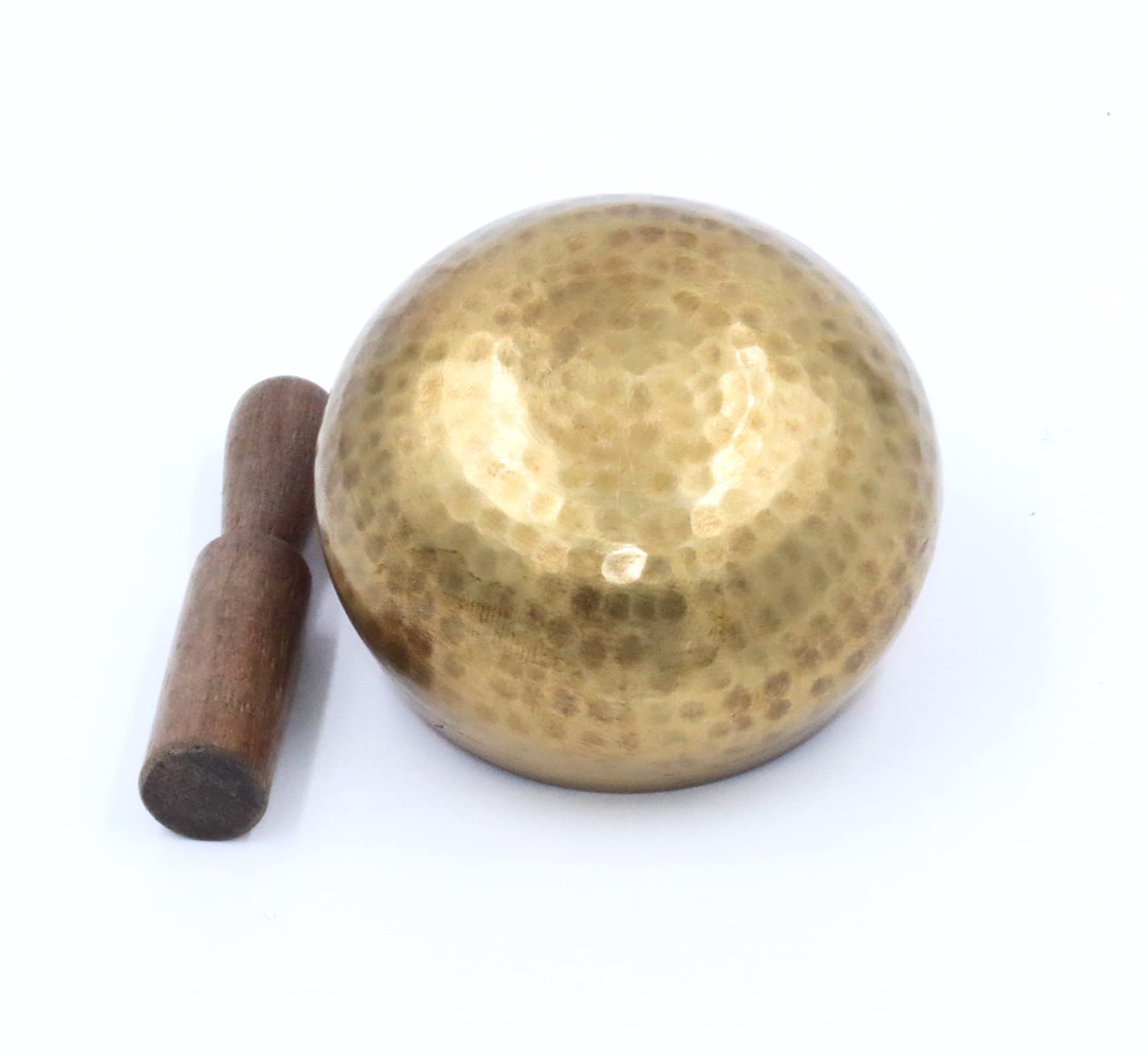 Tibetan Hand Hammered Singing Bowl-For Meditation, Yoga, Sound Therapy, Spiritual Healing, Prayer, Mind and Body Relaxation (3") (Orange)