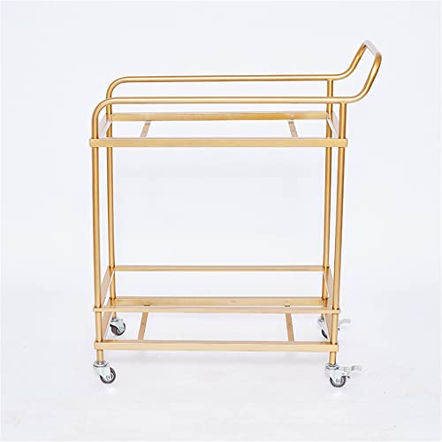 LIUJUN Dining Cart Hotel Shower Room Cart Restaurant Drink Cart Tea Cart Showroom Living Room Home Mobile Car (Color : Glass Panel, Size : 69 * 35 * 82cm)