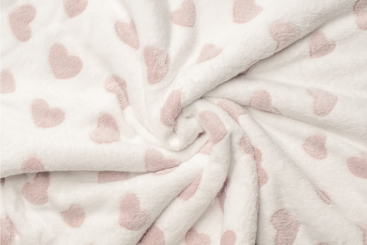 Blankets Baby Blanket for Boys & Girls (Dusty Rose Hearts)