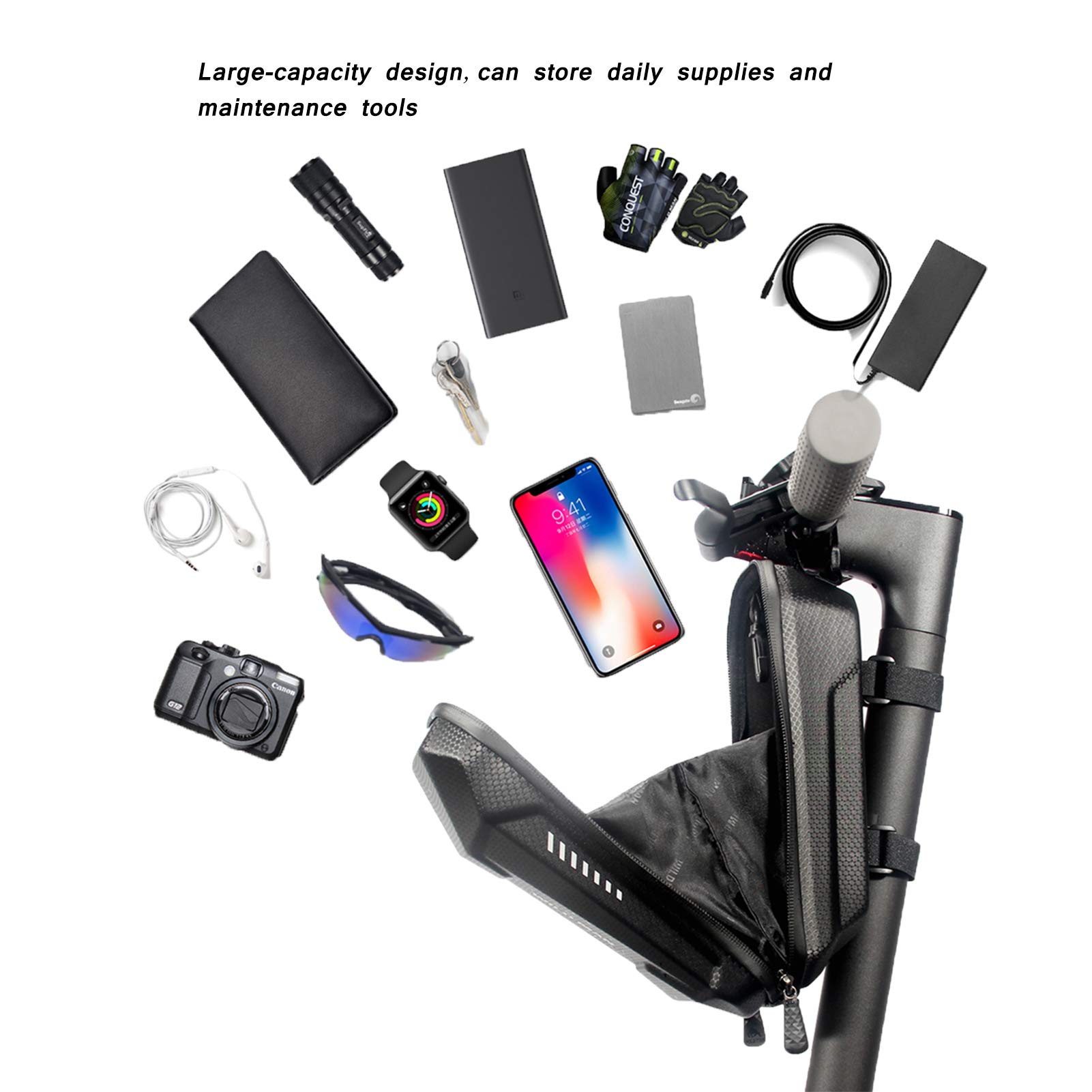 ArcEnCiel Scooter handlebar bag front pocket of scooter bag scooter bag electric scooter package waterproof folding bicycle bag large electric scooter bag