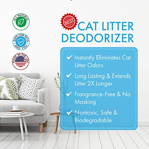NonScents Cat Litter Deodorizer β Litter Box Odor Eliminator β Fragrance Free β Longer Kitty Litter Life
