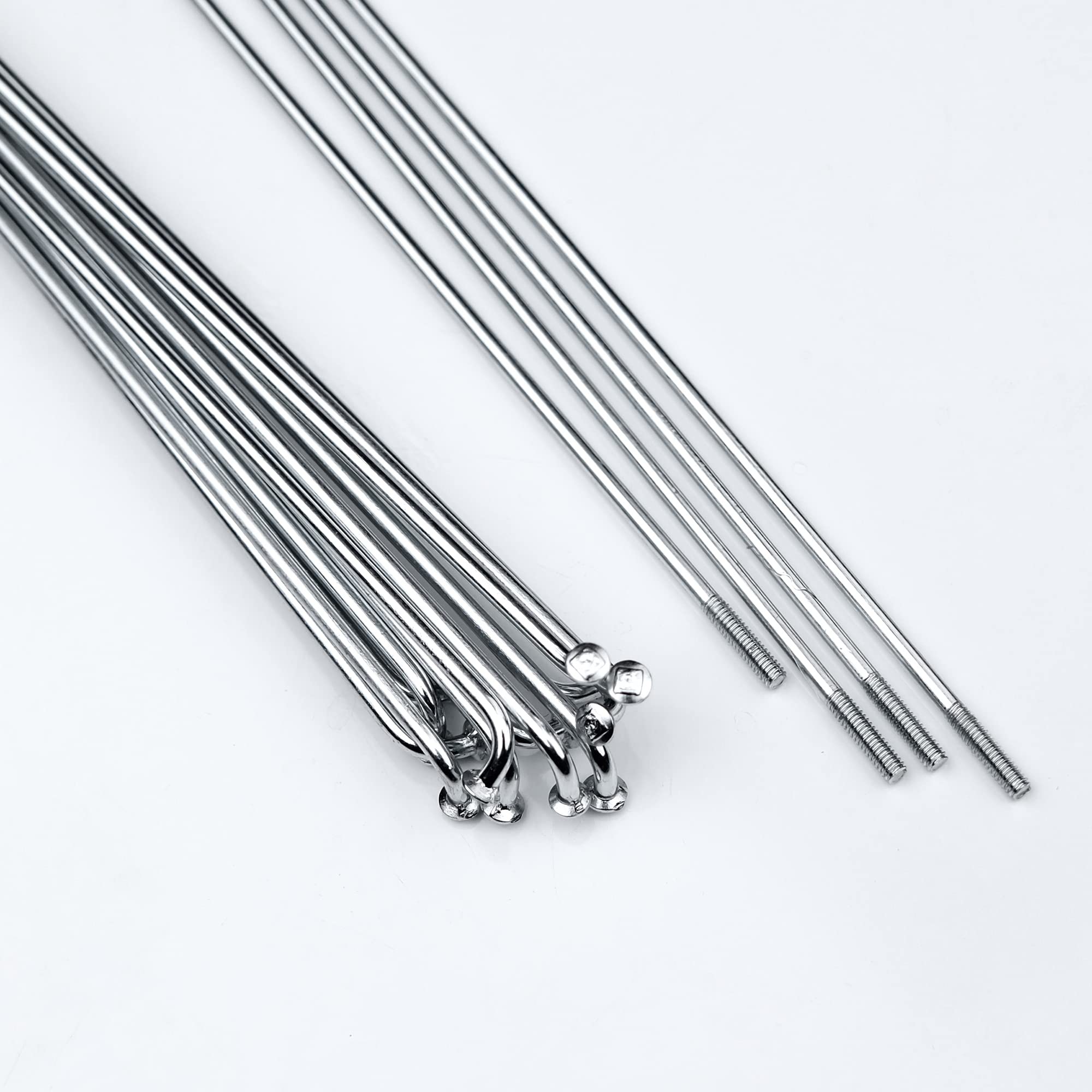 BaveL 36pcs Steel Spokes Mountain Bike Spokes MTB 296mm W/Nipples (Silver, 296)