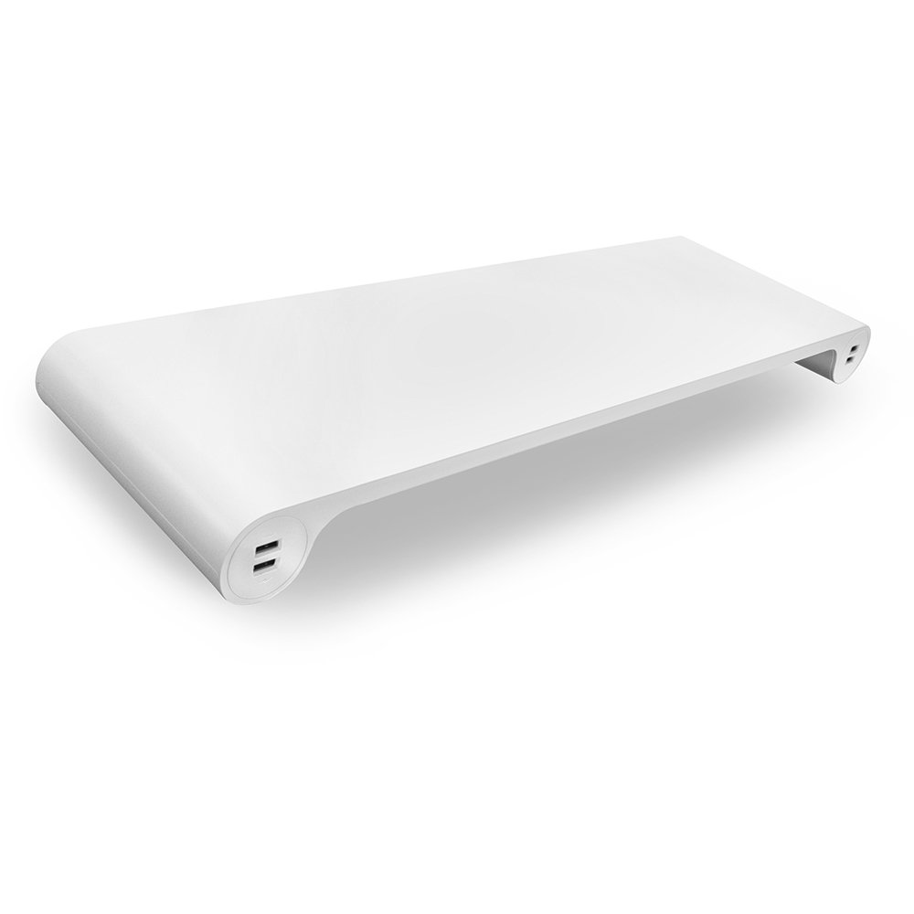Quirky Spacebar POP Monitor Stand and 6-Port USB Hub, White (PSPBP-WH01)