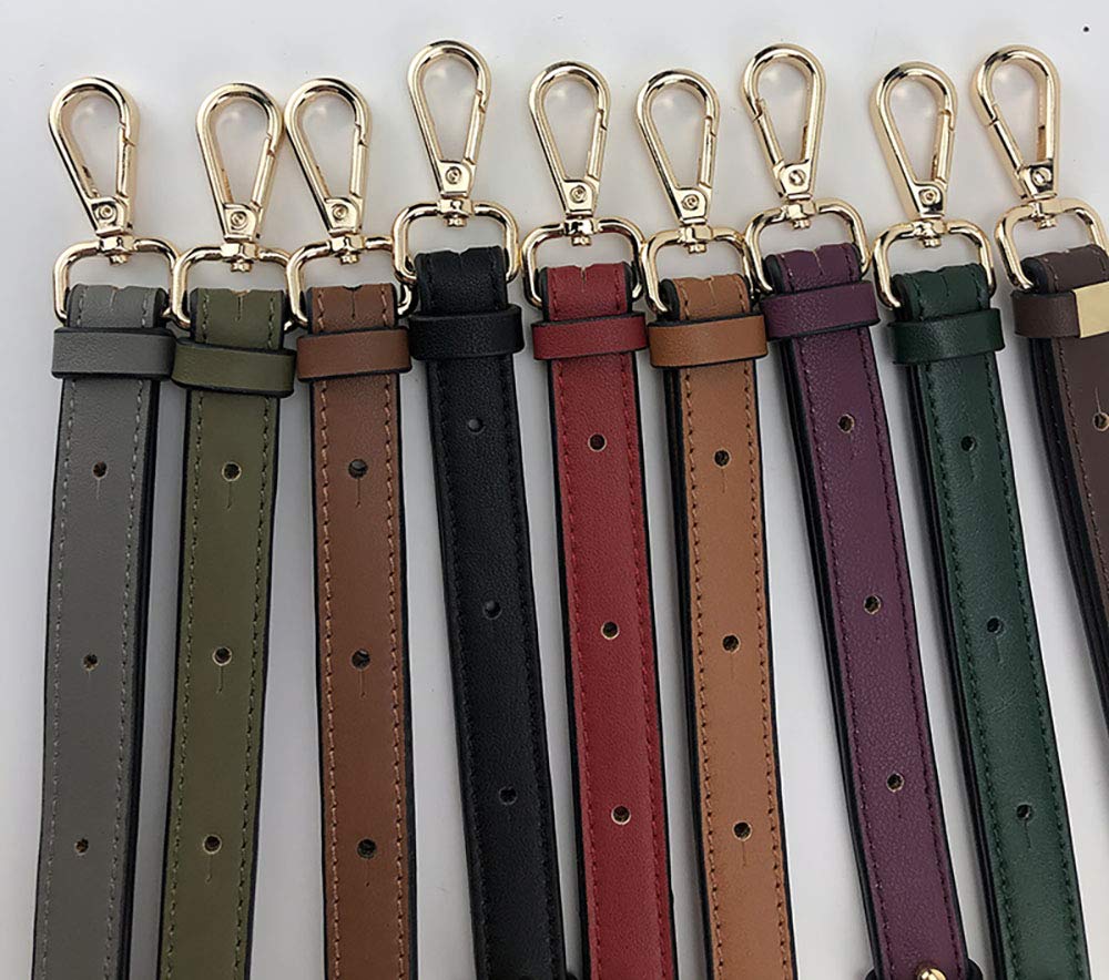 Full Grain Leather Adjustable Replacement Strap For Cross Body Bag Purse CK MK Bags (Black, Long39.4''-50.4'')