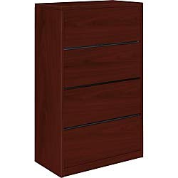 Hon 10516Nn 10500 Series Four-Drawer Lateral File, 36W X 20D X 59-1/8H, Mahogany