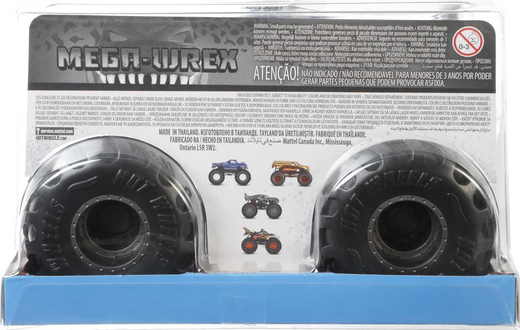 Hot WheelsDie-cast 1:24 Scale Mega Wrex Monster Trucks with Giant Wheels [Amazon Exclusive]