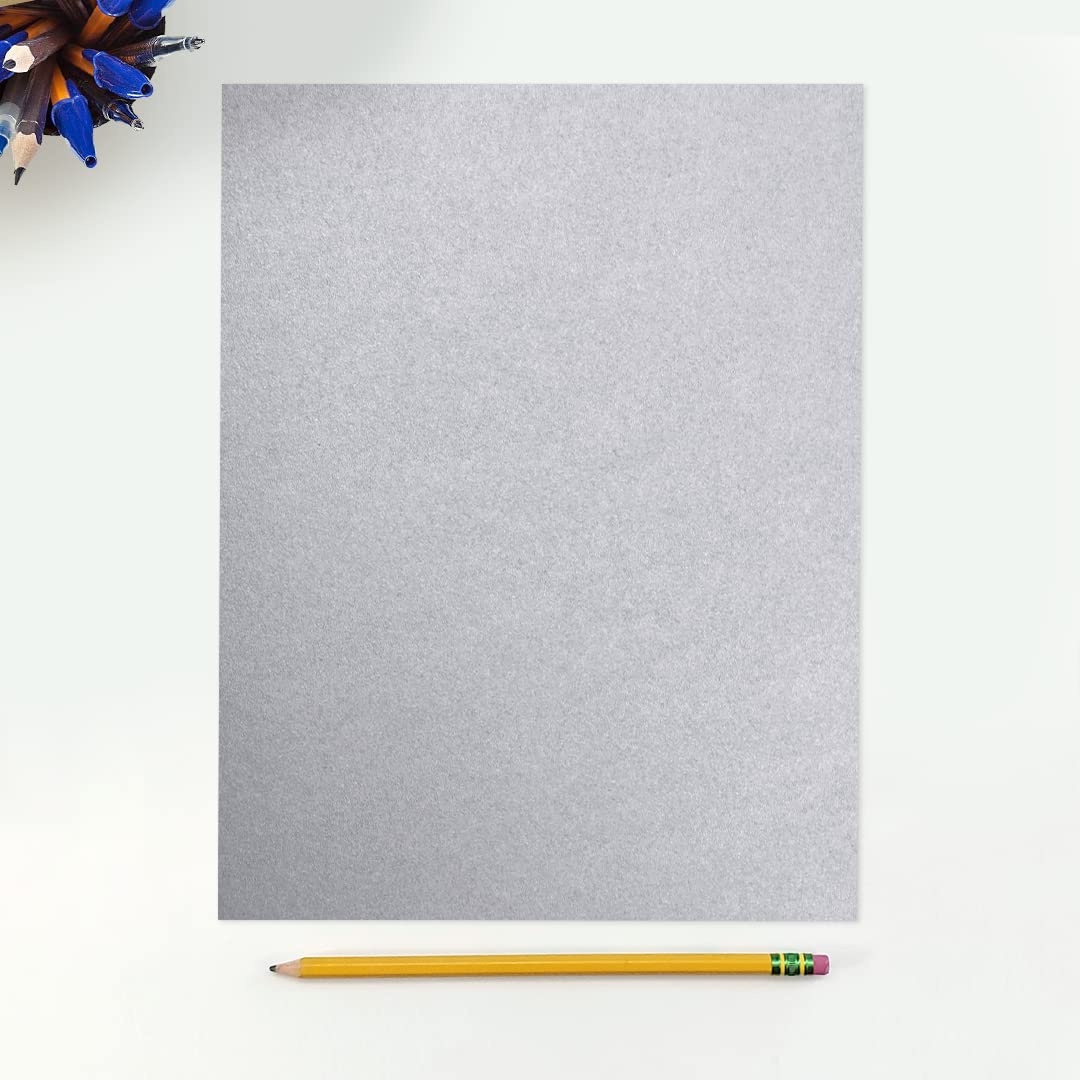 LUXPaper 8.5" x 11" Paper | Letter Size | Silver Metallic | 80lb. Text | 50 Qty
