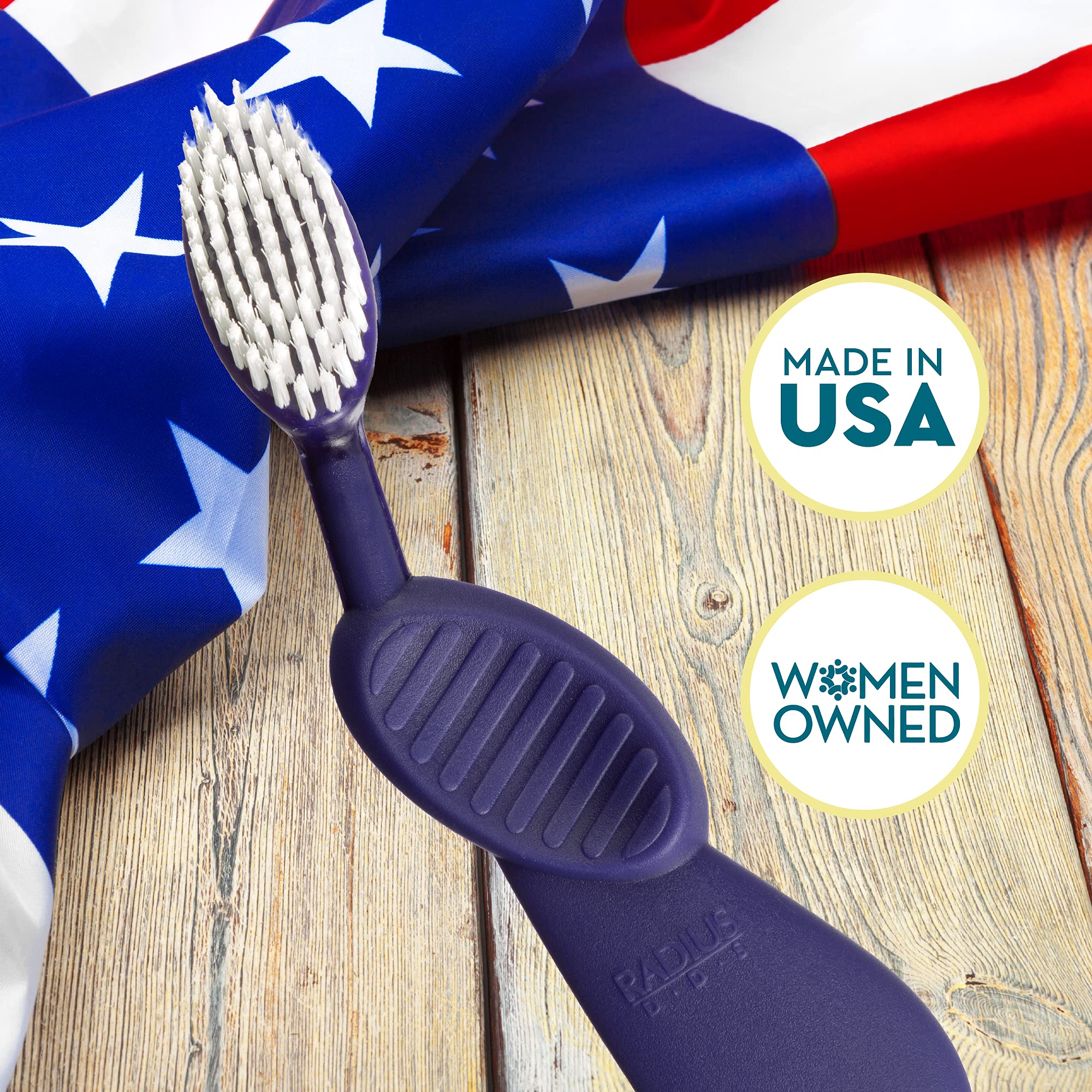 RADIUS Flex Brush with Soft Bristles Toothbrush BPA Free & ADA Accepted Designed to Improve Gum Health & Reduce Issues - Right Hand - Black/Green - Pack of 1
