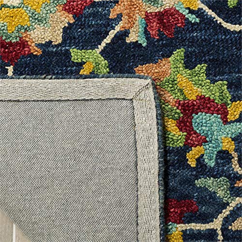 Safavieh Aspen Collection 3' x 5' Navy/Red APN510N Handmade Boho Wool Area Rug