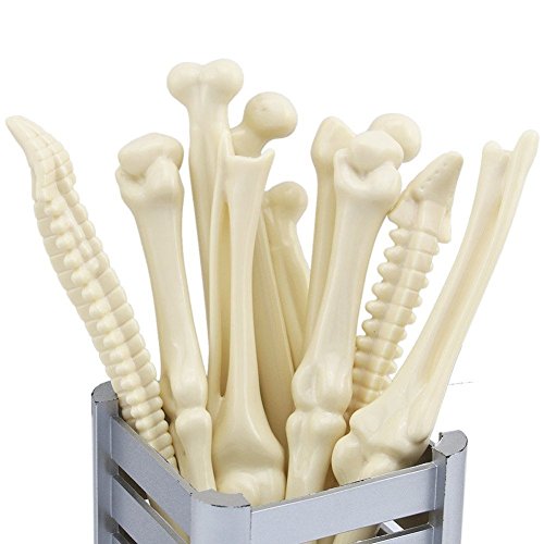 MagicW Creative Novelty Bone Shape Ballpoint Pens Finger Pen Nurse Doctor Pen Stationery Gift Crazy Student Gift Pack of 5