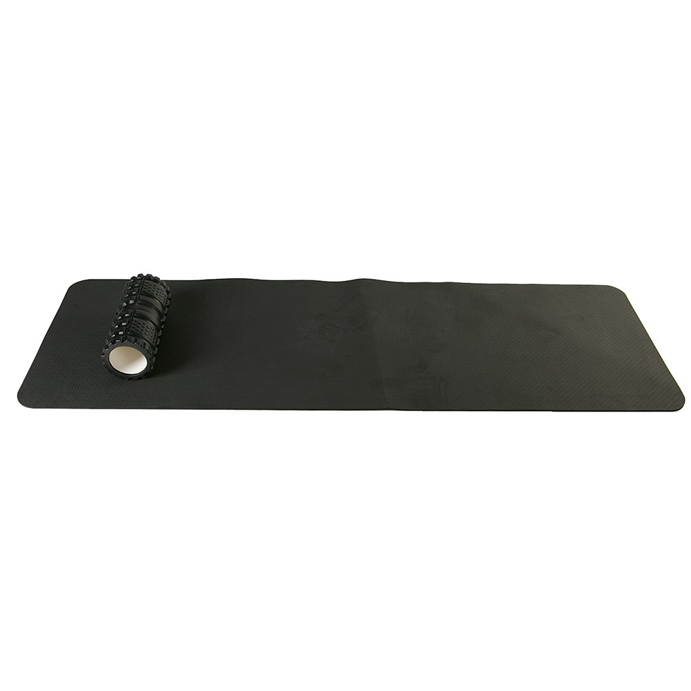 Attraction Design Yoga Mat Non Slip Exercise Mat Extra Thick Workout Mat for Yoga, Eco Friendly Exercise Yoga Mat High Density Fitness Pilates Mat with Carrying Strap, 72x 24x 6mm (Black)