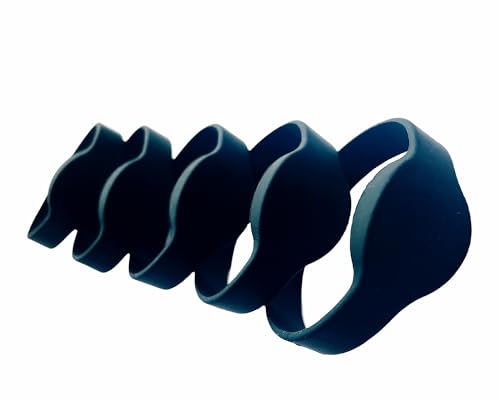 YARONGTECH RFID Bracelet,125khz em4100 RFID Silicone Wristband for Access Control (Pack of 5) (Black)