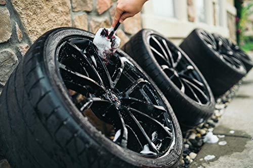 Liquid X Original Wheel Woolies Brushes 3 Piece Kit - Includes Angled Caliper Spoke Brush - USA Made - Black - New & Improved