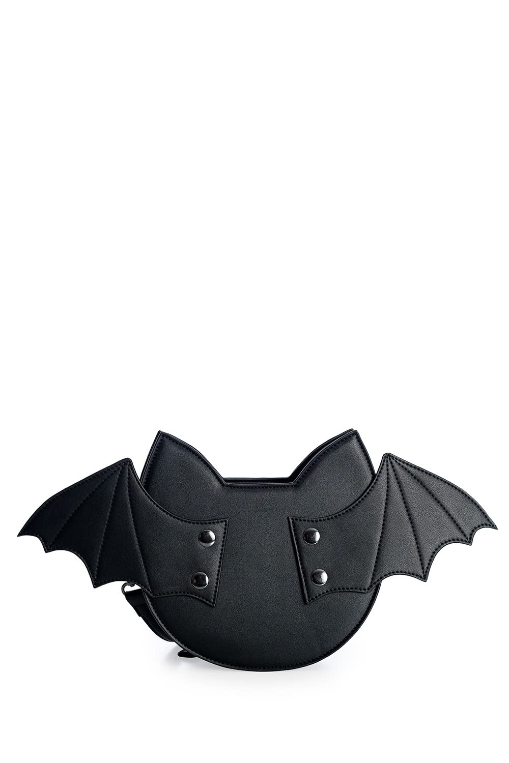 Lost Queen Women's Wendigo Shoulder Bag Cute Black Cat Bat Crossbody Purse