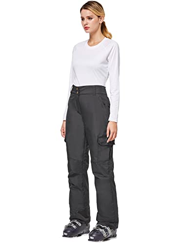 BALEAF Women's Ski Snowboarding Pants Waterproof Windproof Winter Snow Insulated Pants Black M