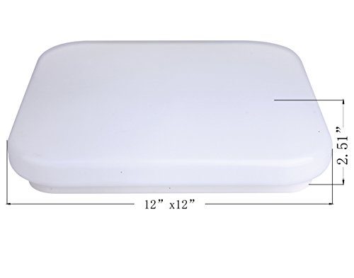 LIT-PaTH Square LED Flush Mount Ceiling Light Fixture, 12 Inch 22.5W, Dimmable, 1680 Lumen, ETL Qualified, 5000K-Daylight White