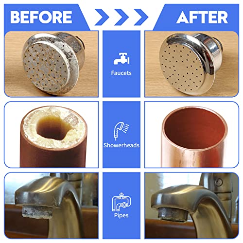 briidea Water Descaler, Water Descaler Whole House, Salt-Free Hard Water Softener, Reduces the effects of Limescale