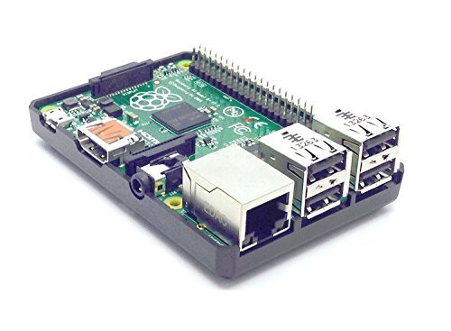 sb components Jet Black Case for Raspberry Pi 3 Model B and Raspberry Pi 2 Model B (Black) with Access to All Ports