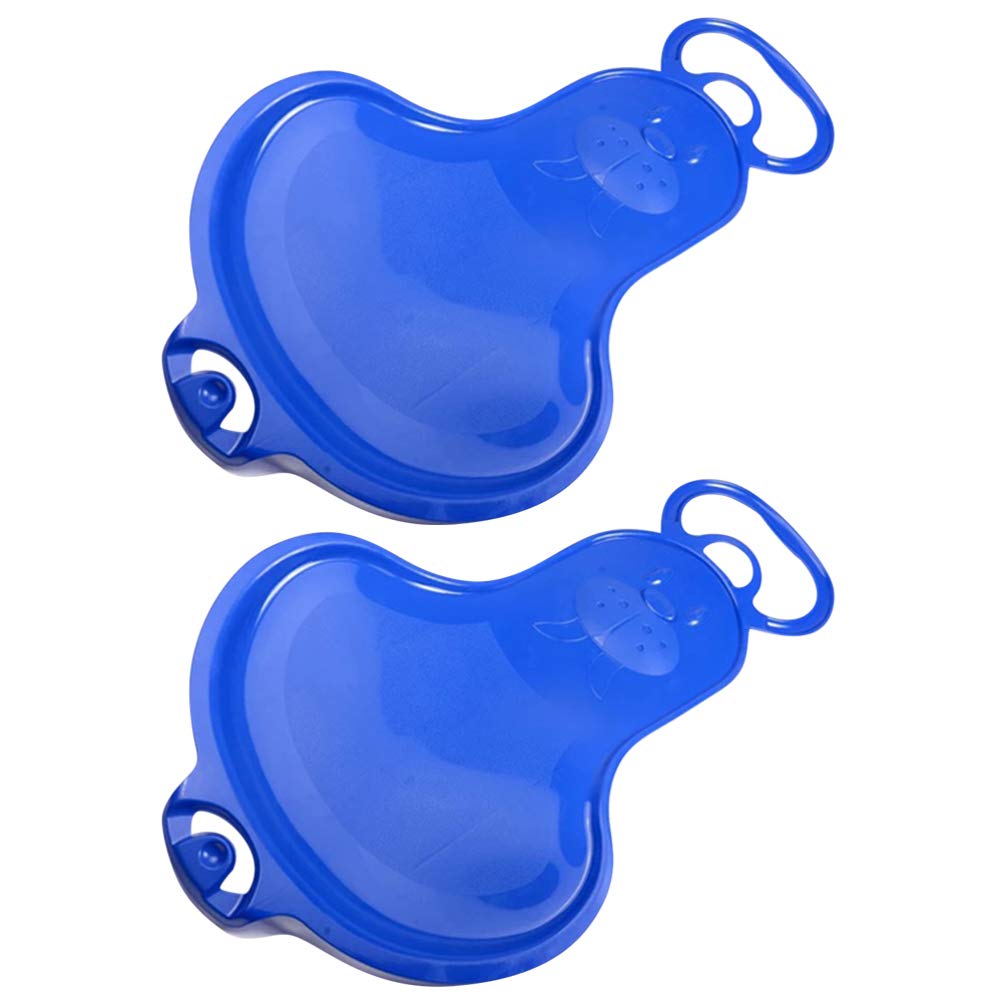 BESPORTBLE Lawn Sleigh 2pcs Snow Sleds Lightweight Flying Carpet Portable Rolling Snow Slider Disc Toy Snow Saucer Sleds Random Color Flying Carpet Sled
