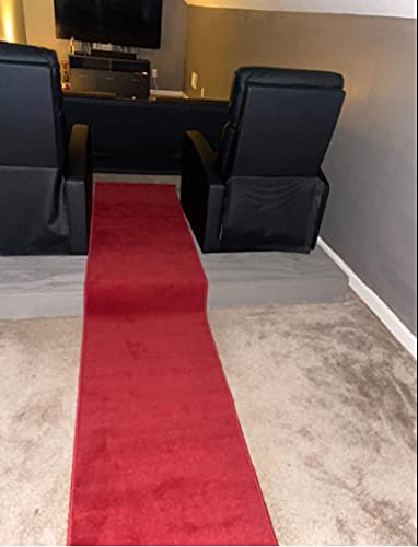 Mybecca Persian RED Carpet Aisle Runner 2 x 10 ft (1.8ft x 10 ft) 21.6 in x 120 in Color: Dark Red High Class VIP Quality for Parties, Hollywood-Feel Events, Wedding and Ceremony