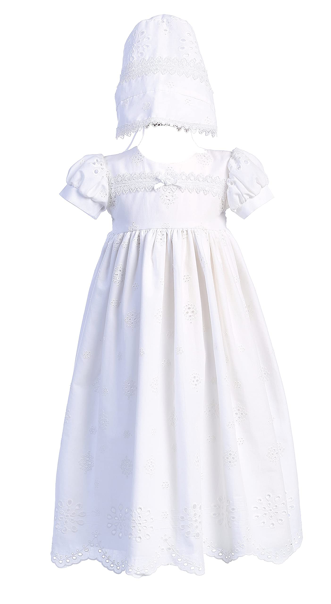 Baby Girl Baptism Dress Christening for Baby Girl White Baptismal Gown Vestido de Bautizo para Niña Bebe 3 Months