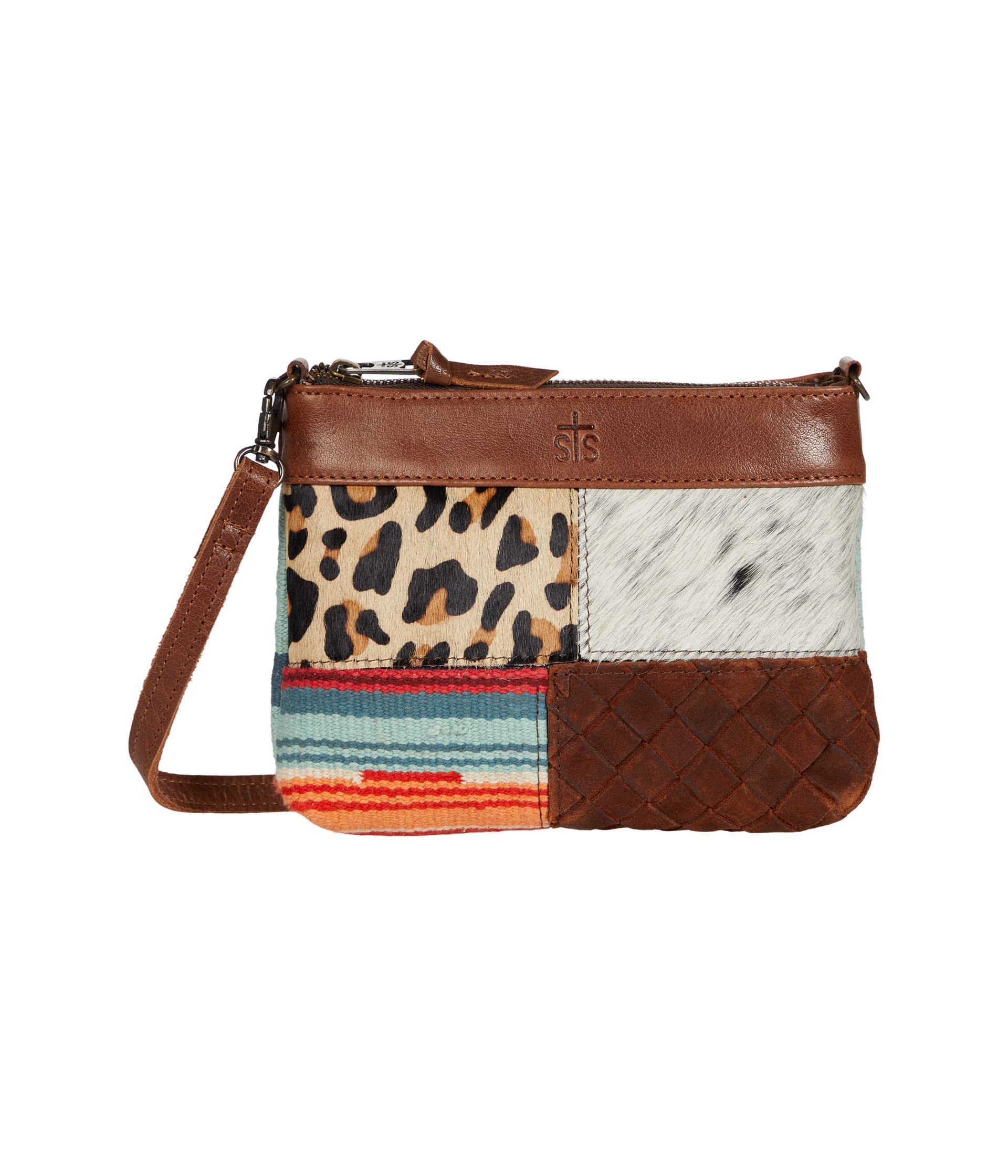 STS Ranchwear Remnants Grace Crossbody Distressed Brown Leather One Size
