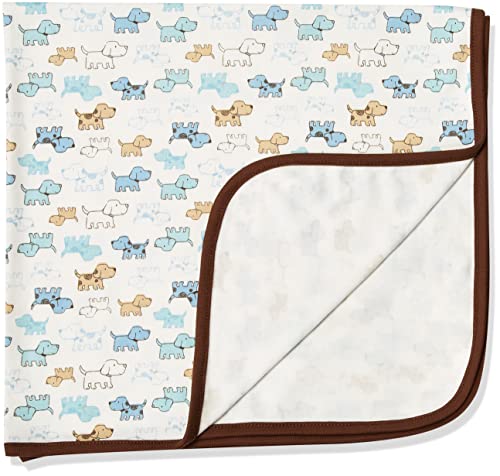 Little Me Baby Boys' Cute Puppies Swaddling Receiving Blanket
