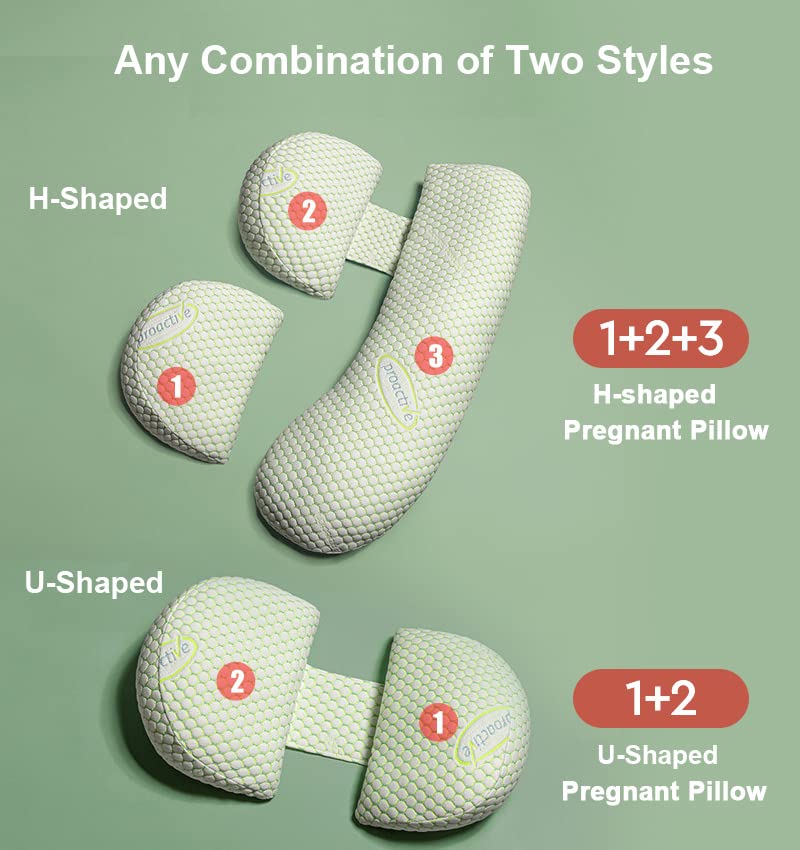 Oternal Pregnancy Pillow for Pregnant Women, Soft Pregnancy Body Pillow,Support for Back, Hips, Legs, Maternity Pillow with Detachable and Adjustable Pillow Cover