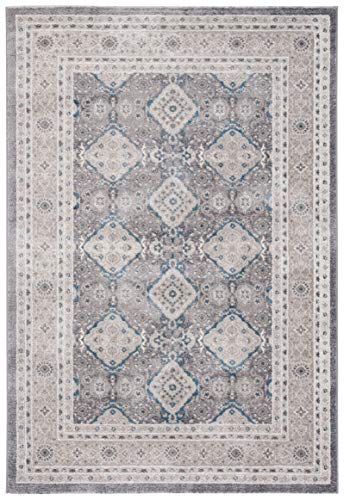 SAFAVIEH Sofia Collection 9' x 12' Light Grey/Beige SOF366B Vintage Oriental Distressed Non-Shedding Living Room Bedroom Dining Home Office Area Rug
