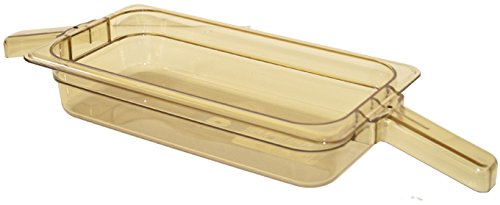 Carlisle FoodService Products 30860HH13 StorPlus High Heat Food Pan With 2 Handles, 2.5" Deep, Third Size, Amber