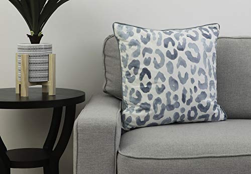 Thro by Marlo Lorenz Miron Cheetah Velvet Throw Pillow, 20" x 20", Teal