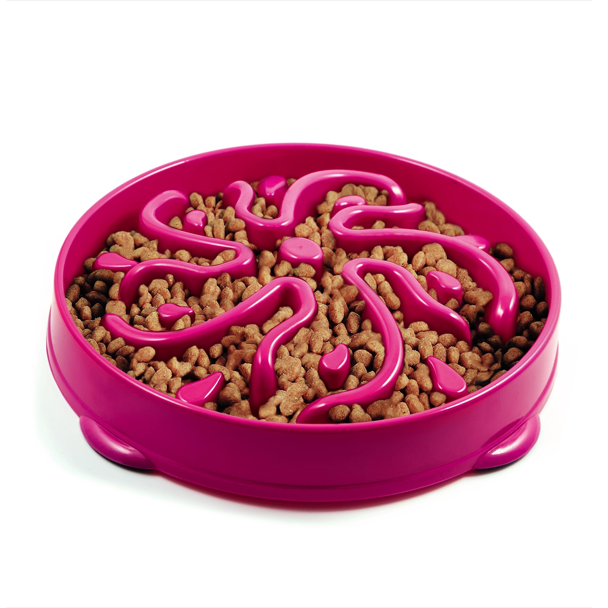 Pawsing N Claws Slow Feeder Dog Bowl - Anti-Choking & Non Slip Interactive Dog Feeding Bowls for Dry/Wet Food That Slow Down Eating Dog Bowl - Maze Puzzle Design Bowl - Large (Purple)