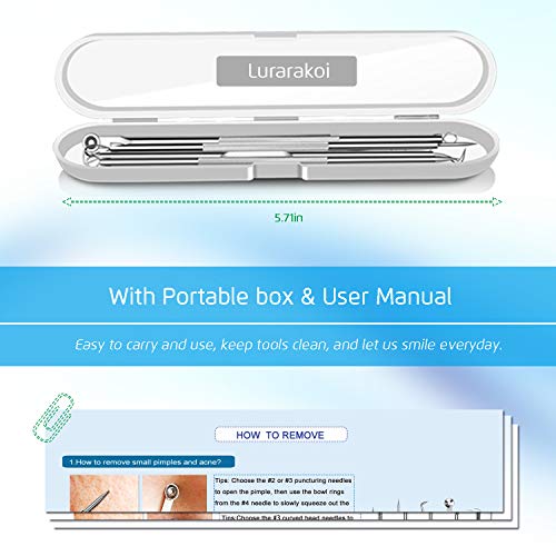 Best Blackhead Remover, Blackheads Blemish Removing, Acne Whitehead Removal Kit, Pimple Comedone Extractor Tool, Popper Pimples Treatment, with Tweezers, Risk Free for Face Forehead Nose