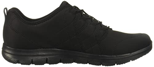 Skechers for Work Women's Ghenter Srelt Work Shoe, Black, 7 M US