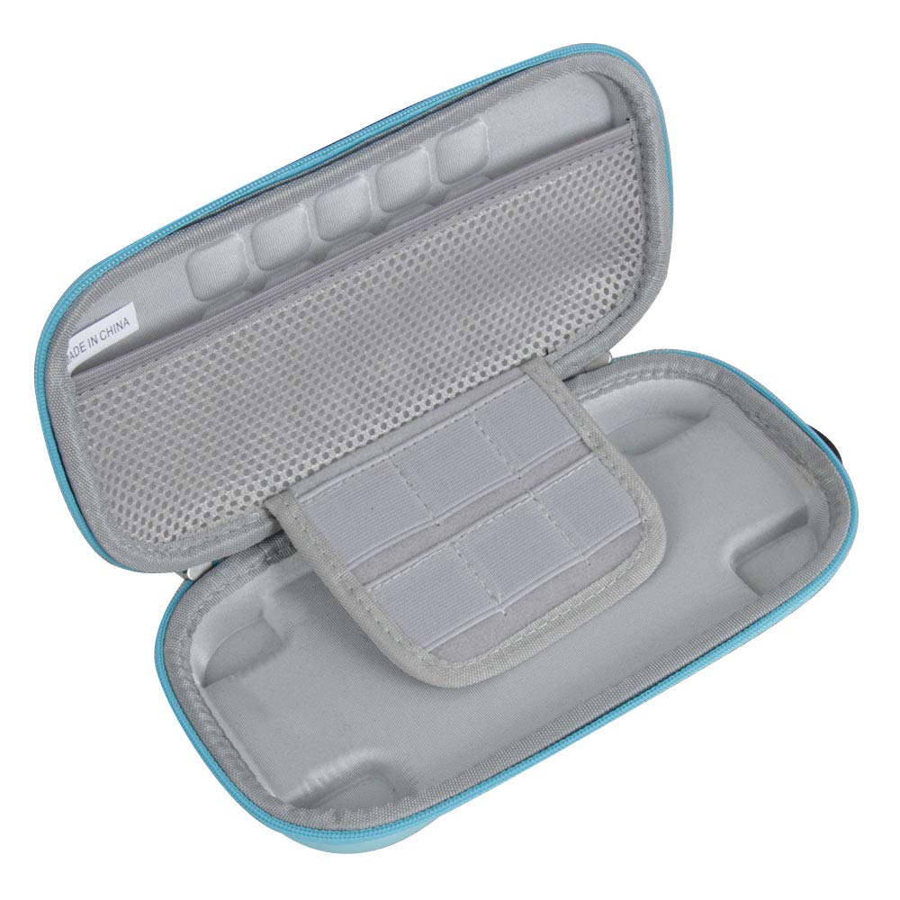 Hermitshell Hard EVA Travel Case for Nintendo Switch Lite Gaming with 12 Game Cartridges (Turquoise)