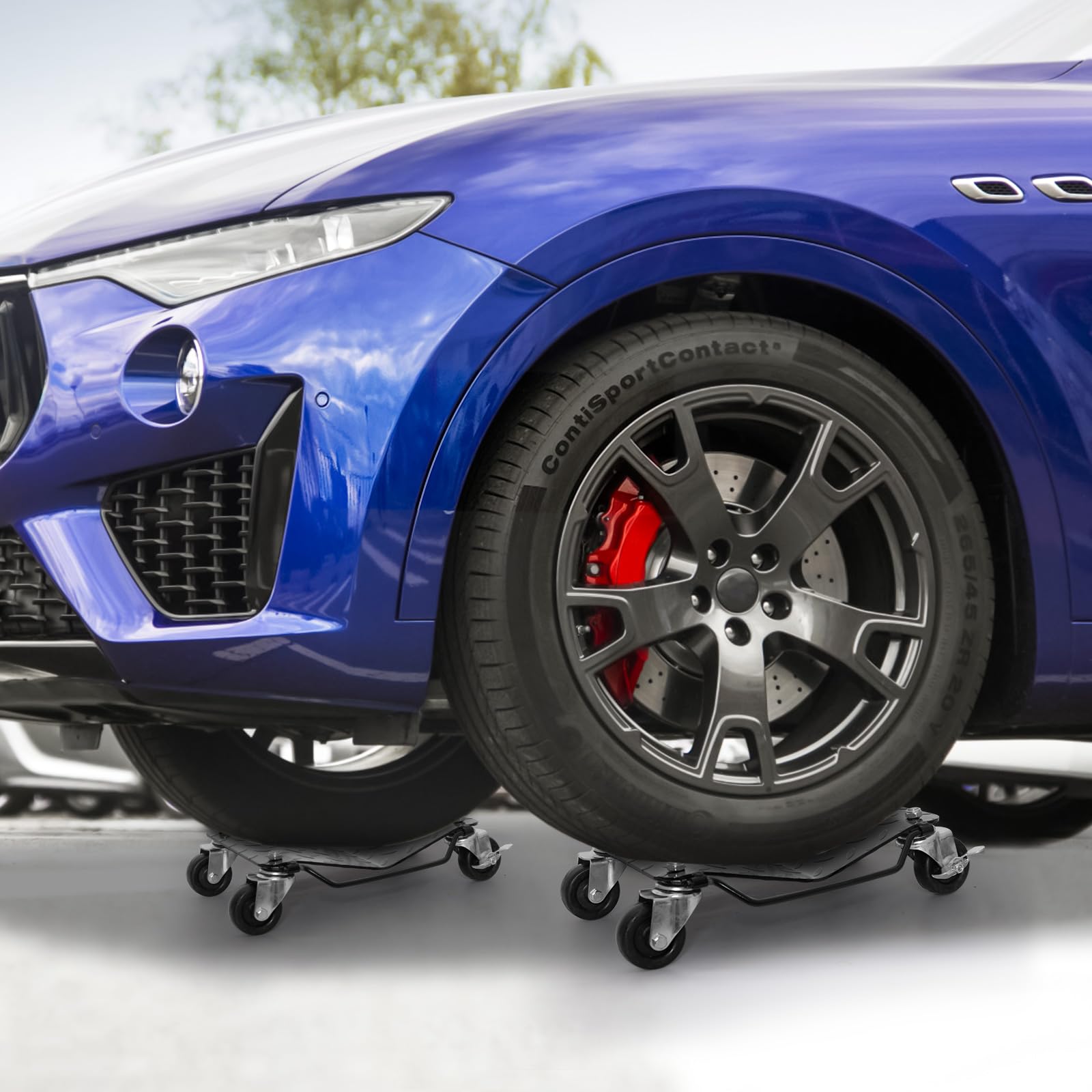 Car Wheel Dolly Set of 4,6000lbs Capacity Wheel Dolly,heavy-duty Car Moving Dolly,black