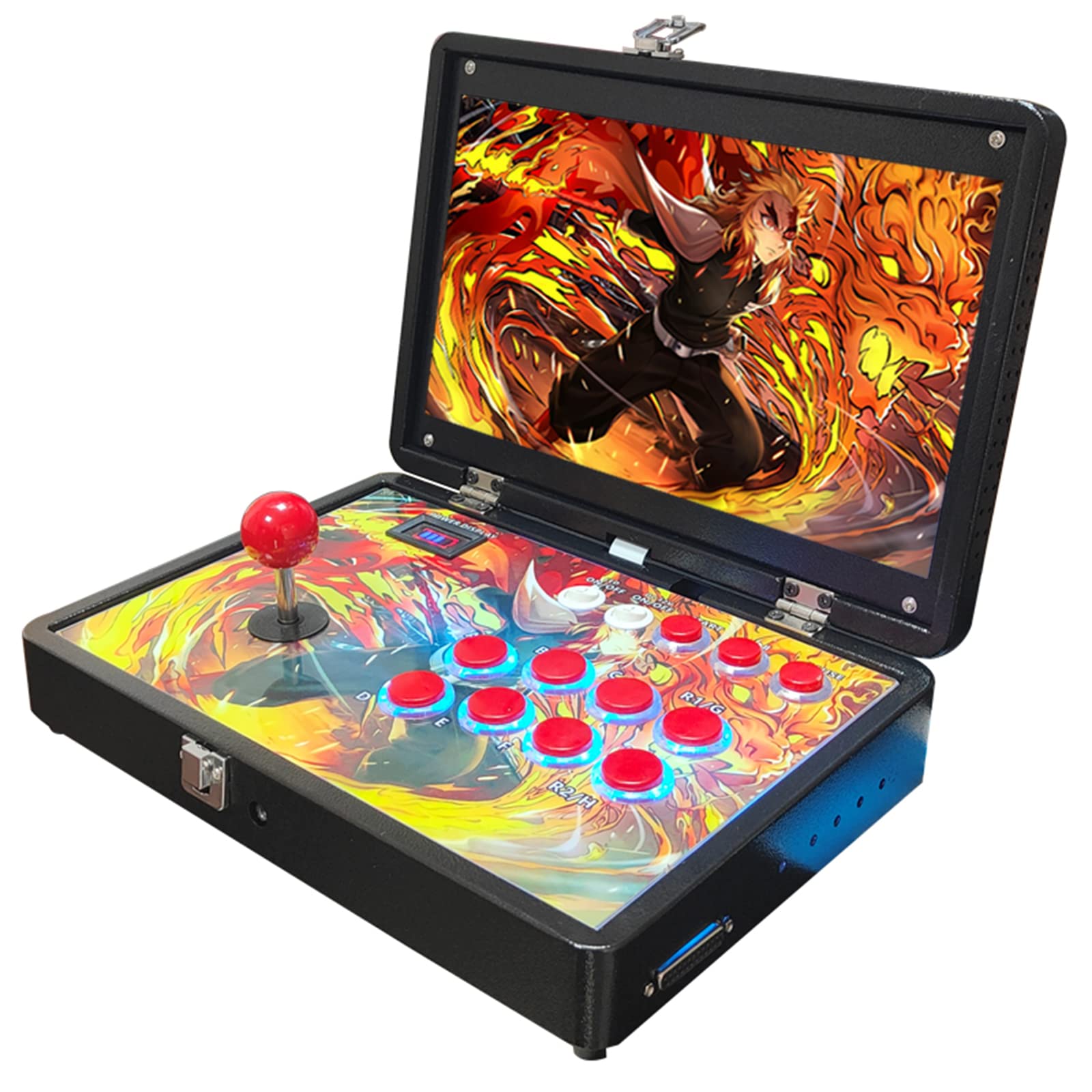 RegiisJoy Portable 28000 in 1 Pandoras Box 50S 3D Arcade Game Console, 14-inch Screen Retro Video Game Machine with Search/Hide/Save/Load/Pause Function