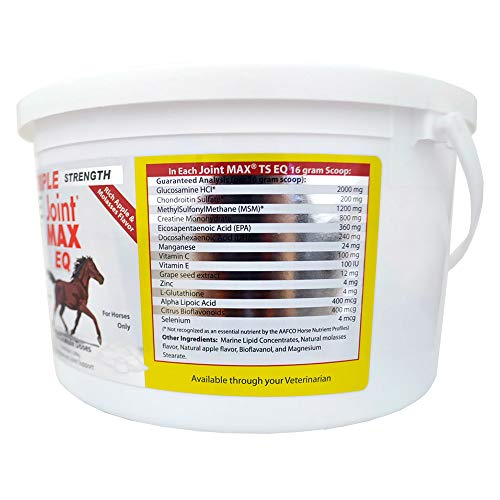 Joint MAX Triple Strength EQ GRANULES for Horses - Support Joint Health - Glucosamine, Chondroitin - Vitamins, Minerals, Omega 3 Fatty Acids, Antioxidants - 180 Doses