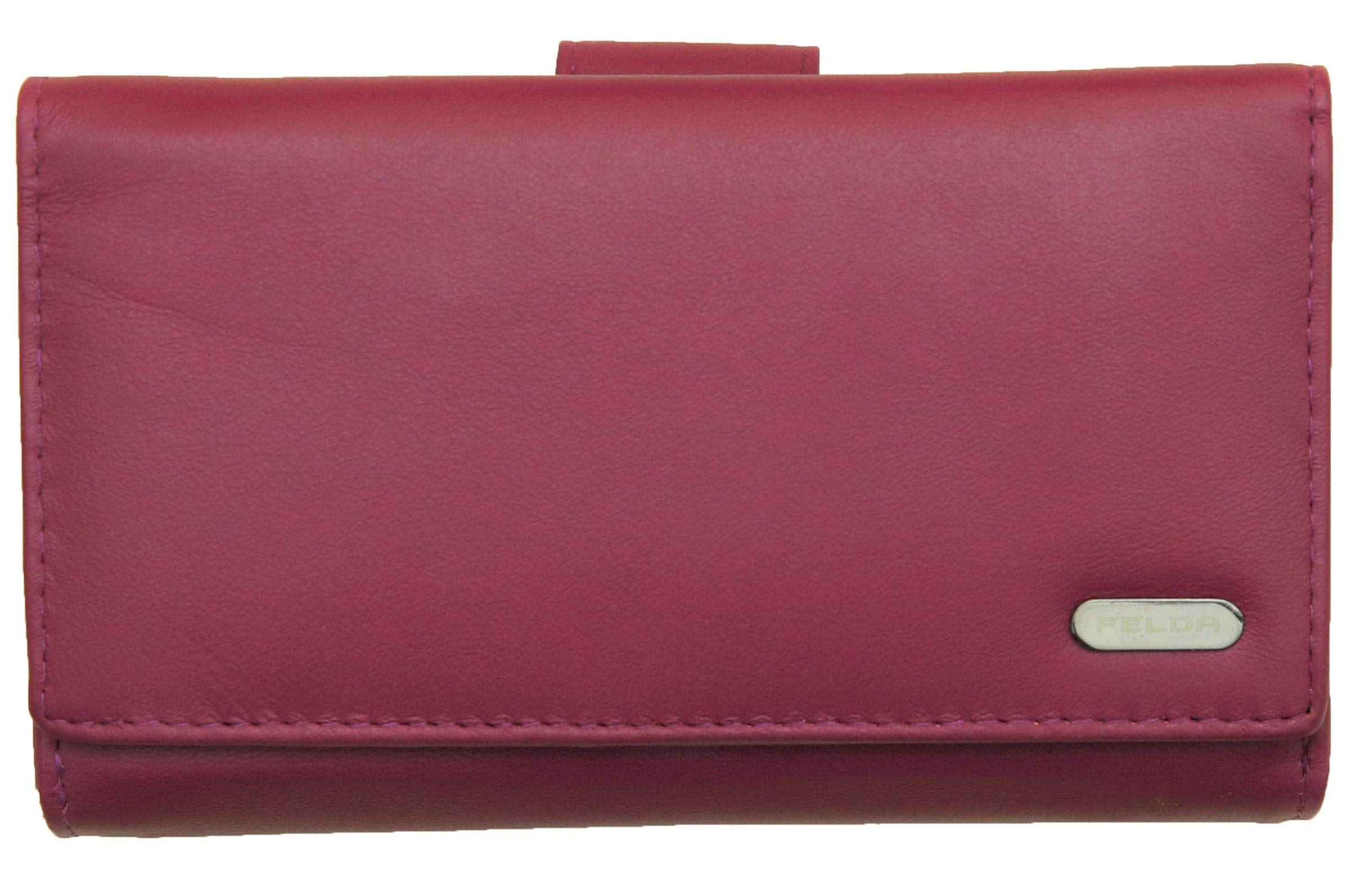 Felda RFID Purse Genuine Leather Ladies Soft Wallet Womens Multi Colour 19 Card Slot