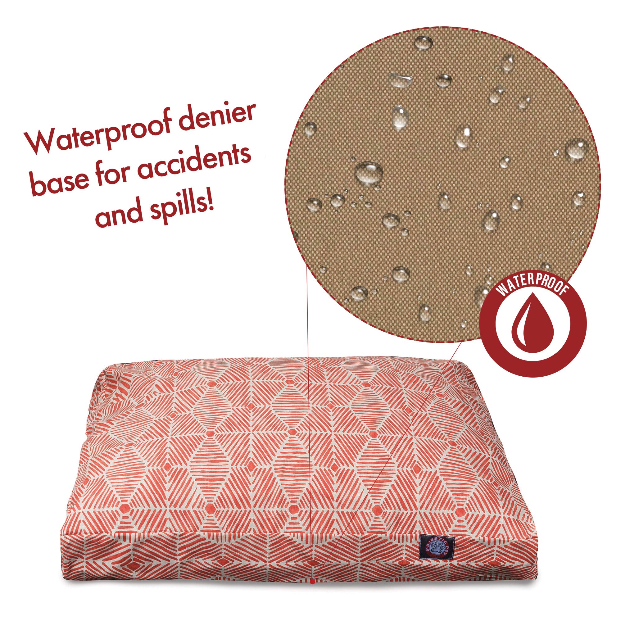 Majestic Pet Charlie Salmon X-Large Rectangle Bed