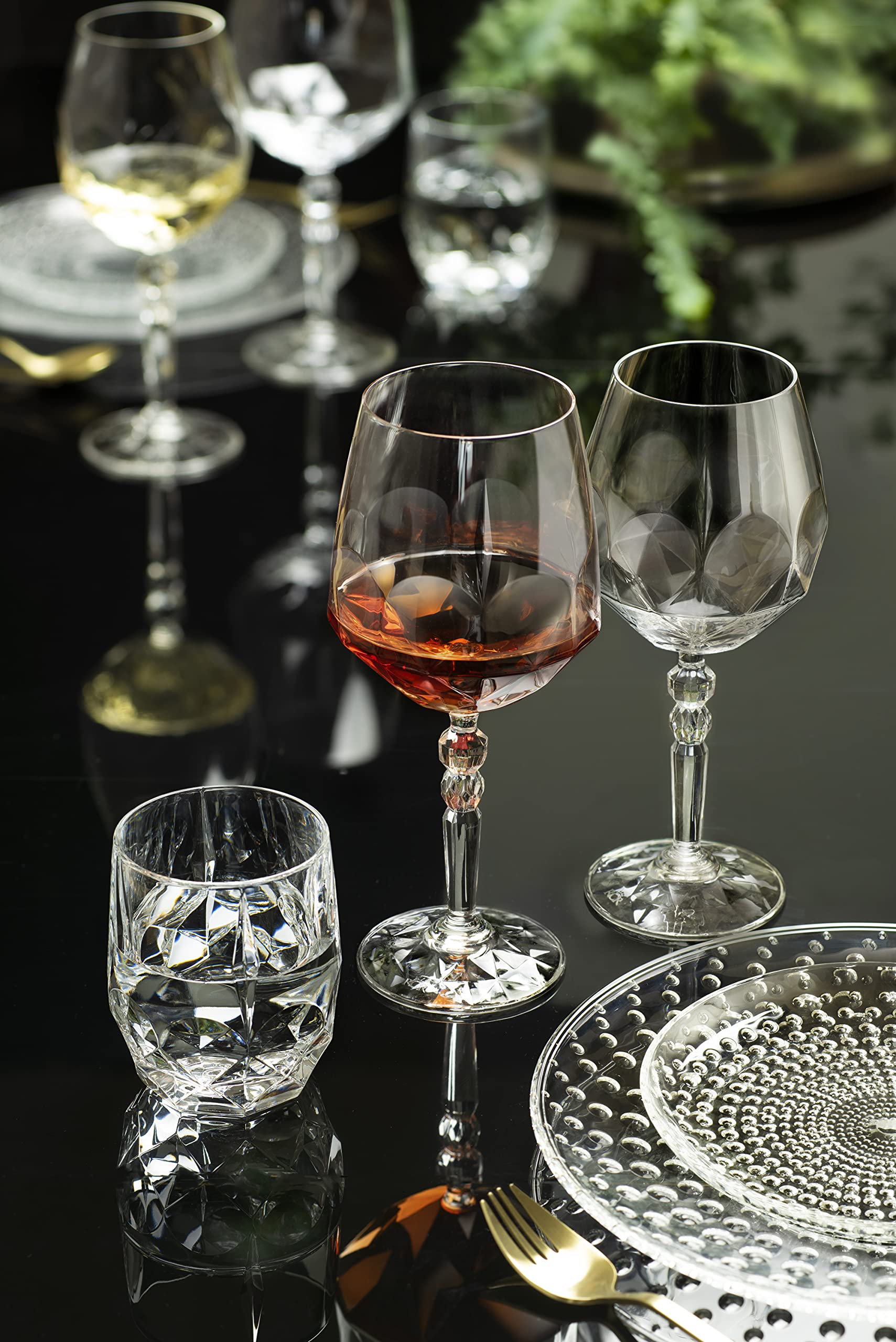 Barski Glass Bowl - For Dessert - Salad - Pasta - Fruit - Nuts - Chocolate - Set of 4 Bowls - Designed - 6.25" Diameter - Made in Europe