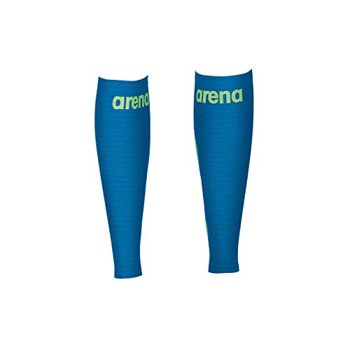 ARENA Carbon Compression Unisex Calf Sleeves, Electric Blue, L